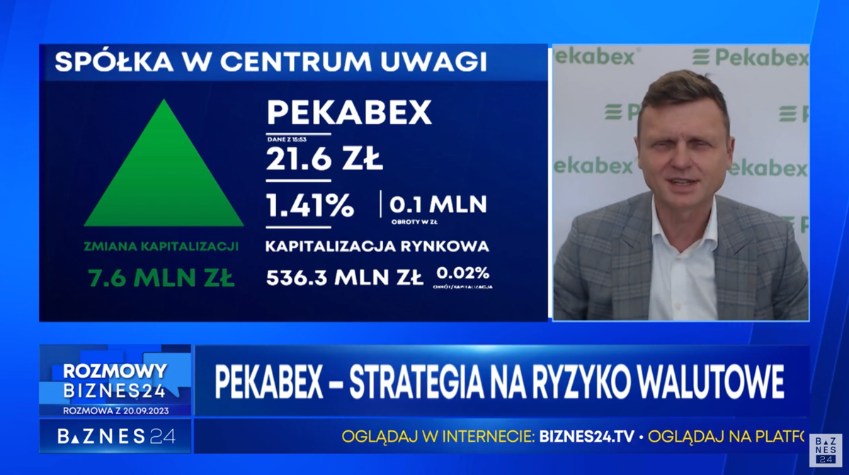 [wideo] Robert Jędrzejowski, Pekabex: Jesteśmy firmą która zmienia ...